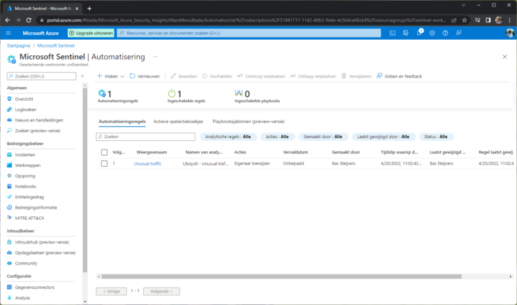UniFi DreamMachine Pro en Microsoft Sentinel – Steijvers.com