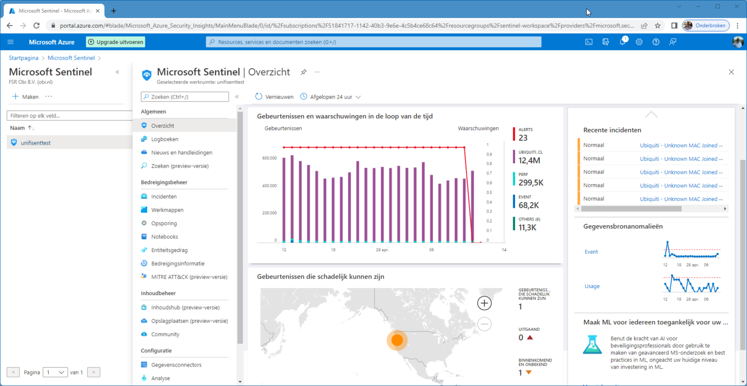 UniFi DreamMachine Pro en Microsoft Sentinel – Steijvers.com